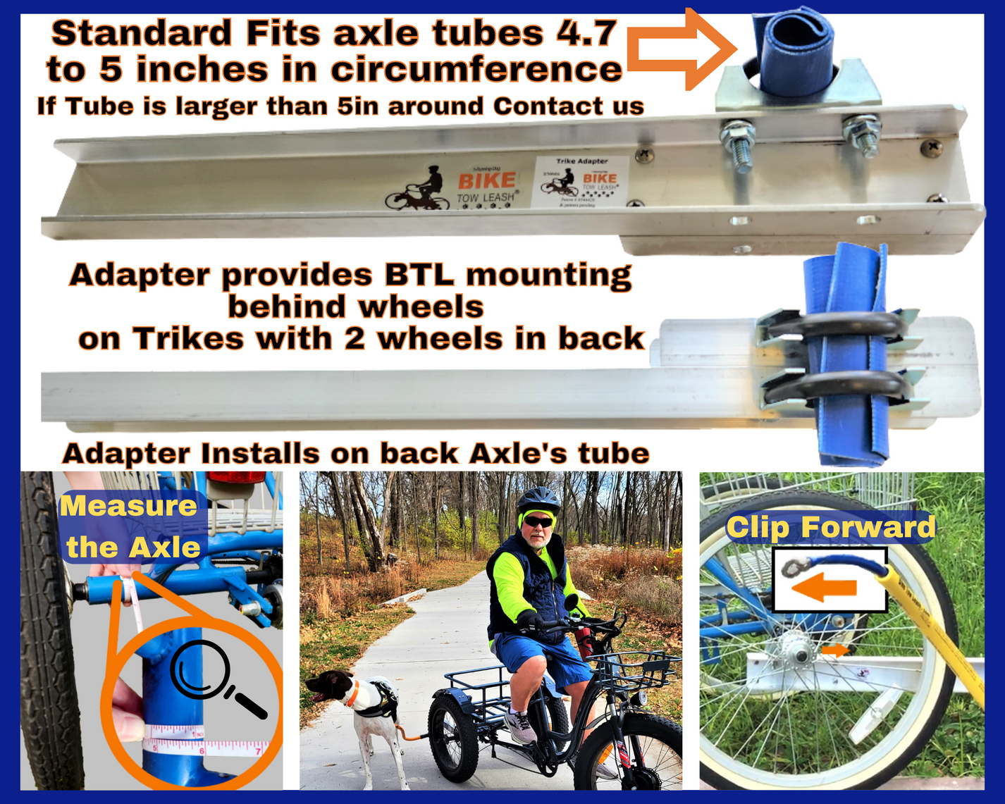 The Official Bike Tow Leash® Adult Trike Adapter